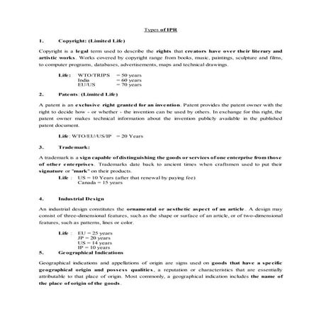 Types of ipr | PDF