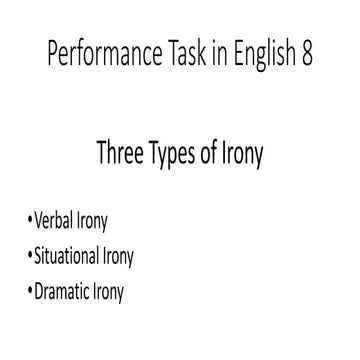 Types of irony | PPTX