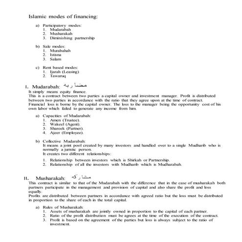 Types of islamic banking | DOCX