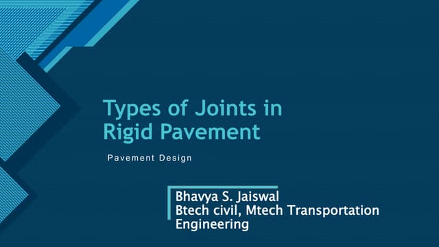 Joints in concrete | PPTX