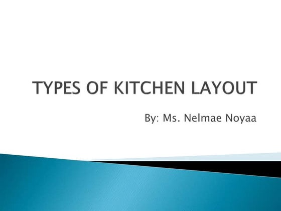 (TLE) Kitchen Layouts Presentation | PPTX | Home Appliances | Home & Garden