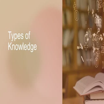 Types of Knowledge | PDF