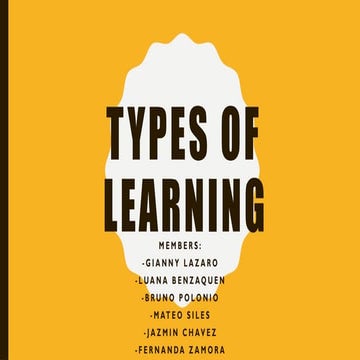 Types of learning. ppt sobre los tipos de aprendizajes | PPTX