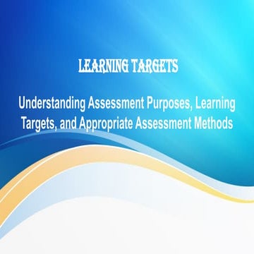 Types of Learning Targets.presentation powerpoint | PPTX