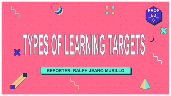 Chapter 2 Learning Targets | PPTX