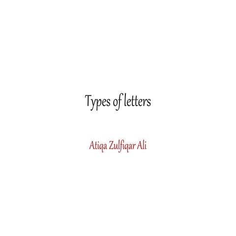 Types of letters | PPTX