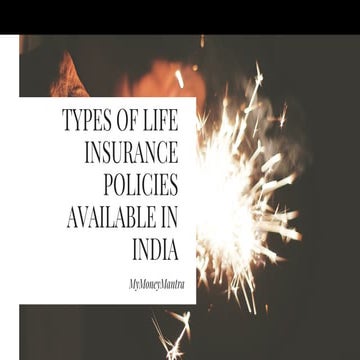 Types Of Life Insurance Policies Available In India Pdf