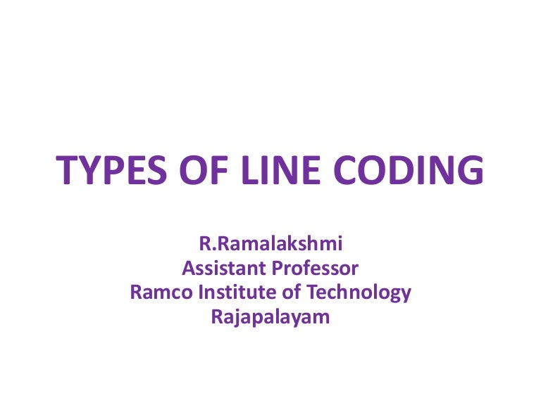 Types of line coding