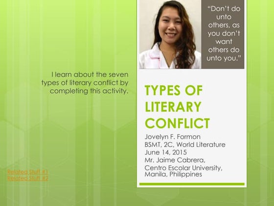 Literary Conflict -- Honey Bautista | PPT