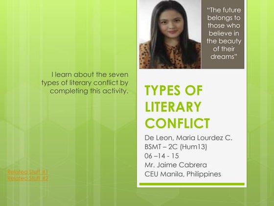 Types of Literary Conflict | PPTX | Roleplaying Games | Games and Puzzles