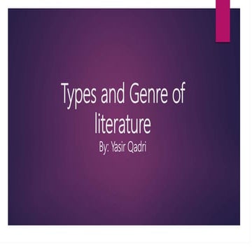 Types of literature | PPTX