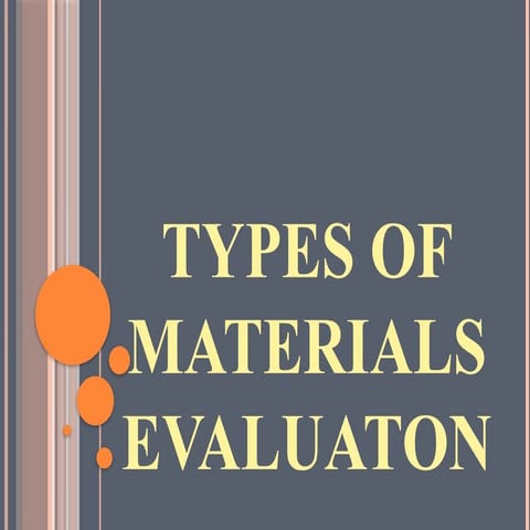 Types of evaluation in English college ........... | PPT