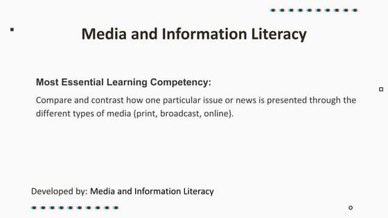 Media and Information Sources | PPT