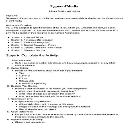 Types of Print Media (Media and Information Literacy) | PDF