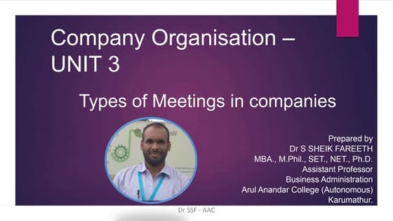 Types of meetings in companies | PPTX | Business Expos & Conferences | Events