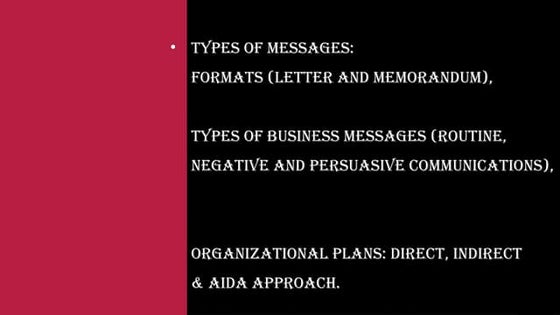 Types of business messages | PPTX