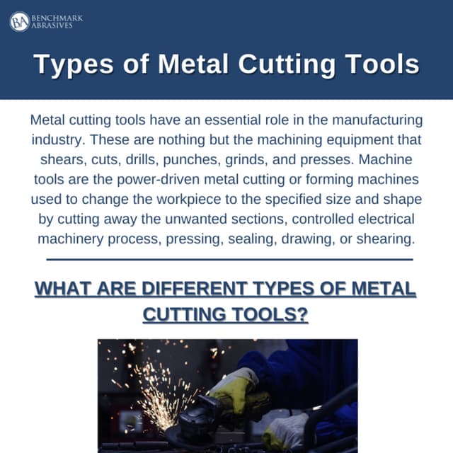 Types of Metal cutting tools | PDF