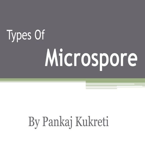 Types of micropore | PPTX