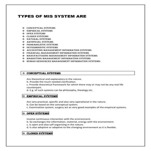 Types of mis | PDF
