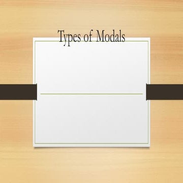 Types of Modals PowerPoint presentation. | PPT
