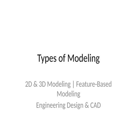 Types_of_Modeling_CAD_CAM Power point presentation | PPTX