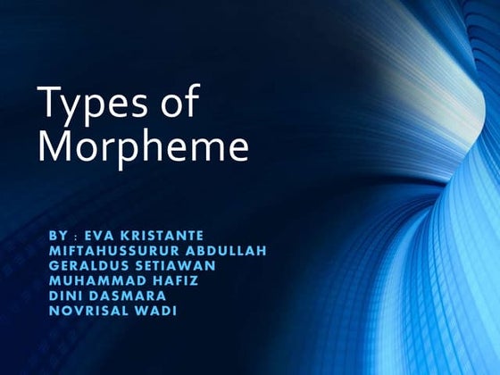 Morphology presentation | PPT
