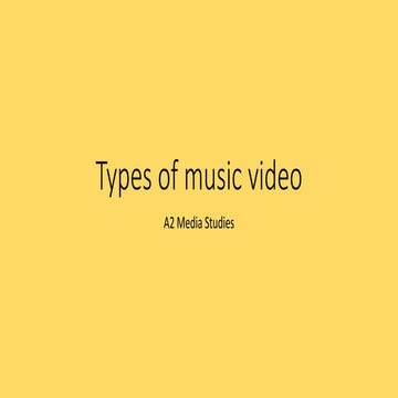 Types of music video | PPT