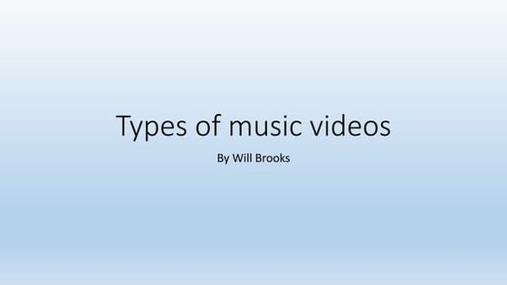 Music video planning | PPT