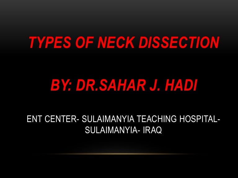 Types of neck dissection