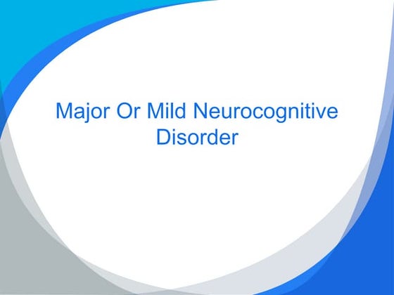 neurocognitive personality disorder | PPT