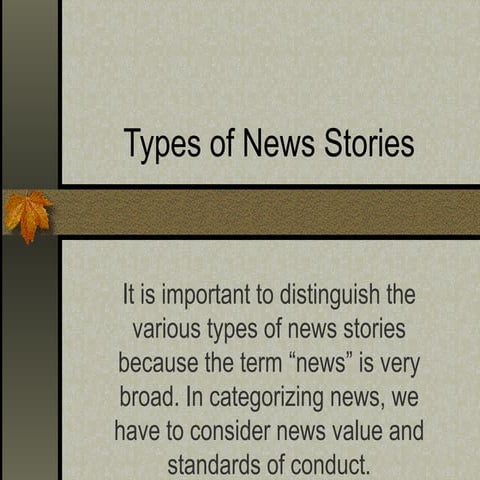 types_of_news_stories.pptnffnvbnfhhjfhgh | PPT