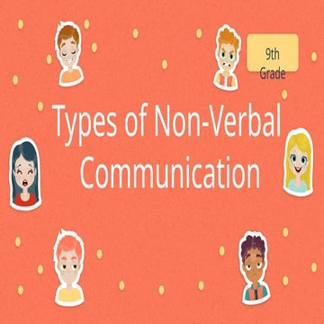 types of non-verbal communication - English 8 | PPTX