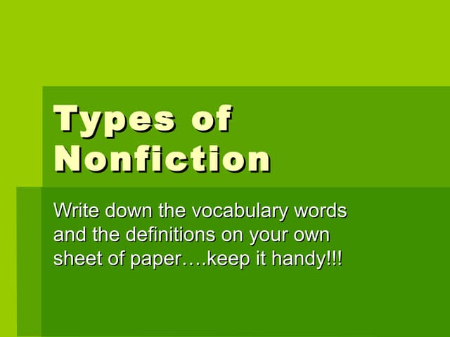 Classification of short stories | PPTX