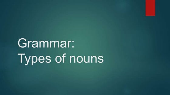 TYPES OF NOUNS | PDF