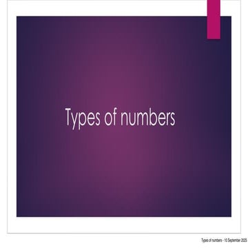 Types of numbers.pdf for garde 8 , igcse | PDF