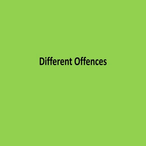 Types of Offence | PPTX