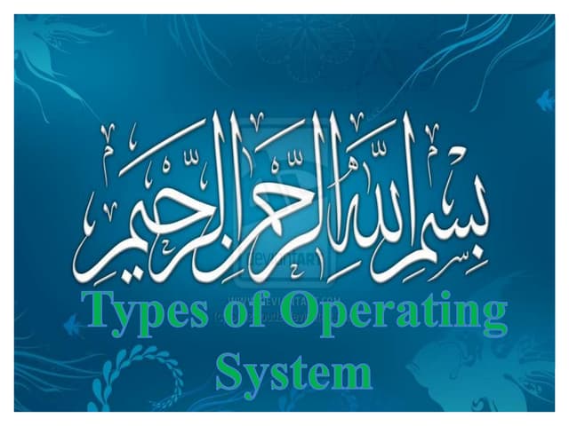 Types of operating system | PPTX