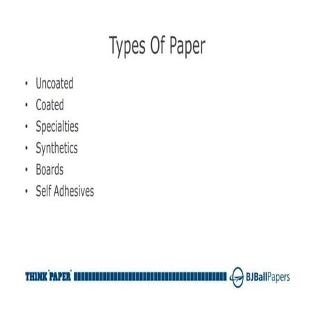 Types Of Paper | PDF