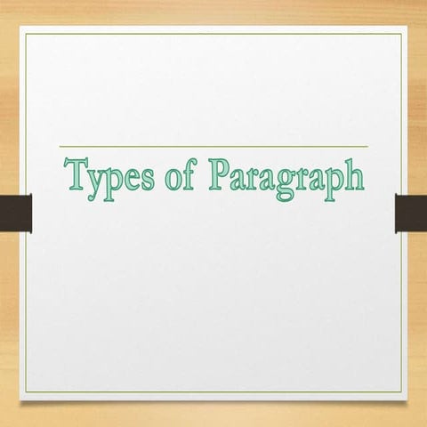 Types of paragraph | PPT