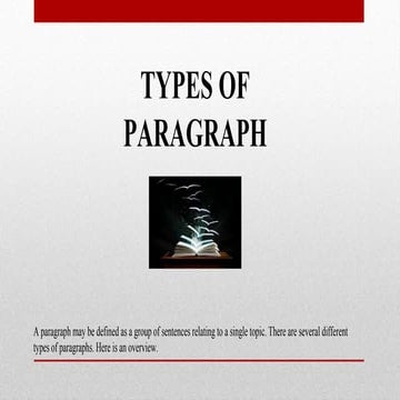 Types of paragraph | PPTX | Education