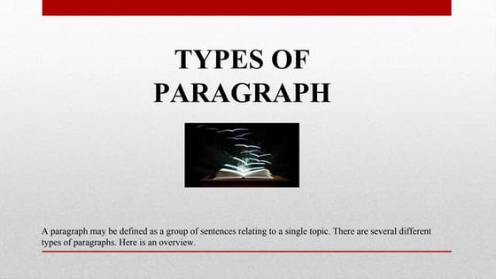 Types of paragraphs | PPTX