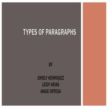 Types of paragraphs | PPTX