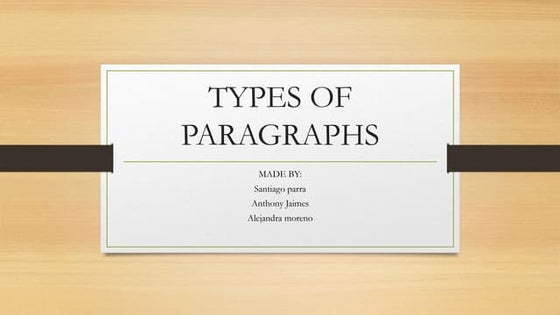 Types of paragraph | PPT
