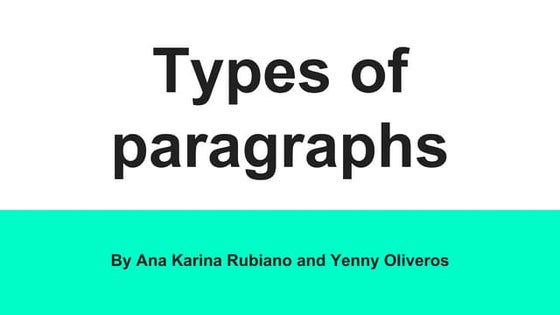 Types of paragraph | PPT