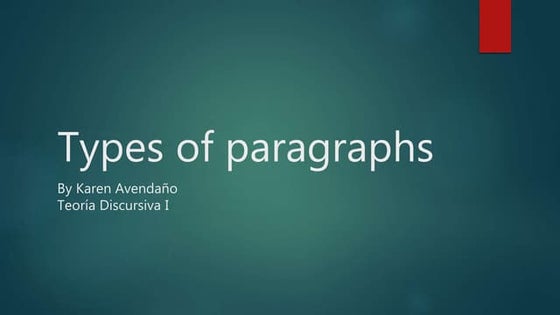 Paragraph types | PPT