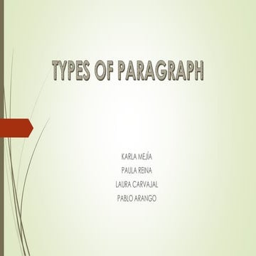 Types of paragraphs | PPT