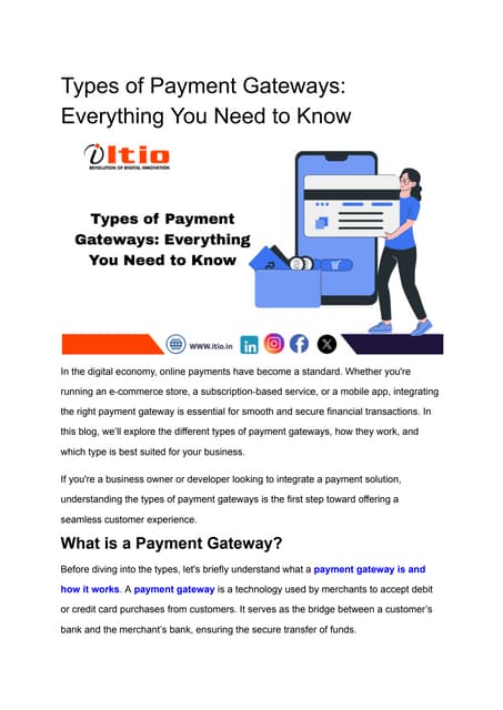 The Importance of Payment Gateway Integration | PDF