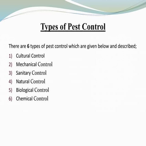 Types of Pest Control.pptx | Agriculture | Industries