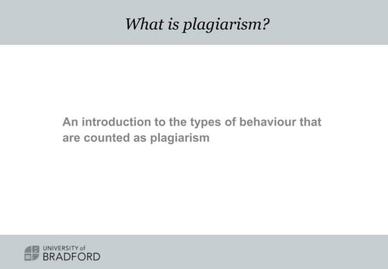 Introduction to plagiarism 2015 | PPT