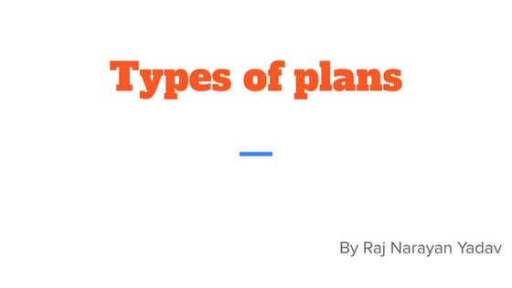 Comparison between different types of plans | PDF